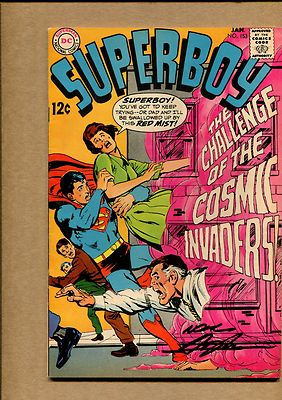 Superboy #153 ~ Cosmic Invaders / Signed Neal Adams! ~ 1968 (Grade 8.5 ...
