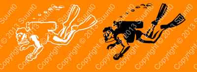 Scuba Diver Stickers, Diving, Rib, Mares, Scubapro | eBay UK