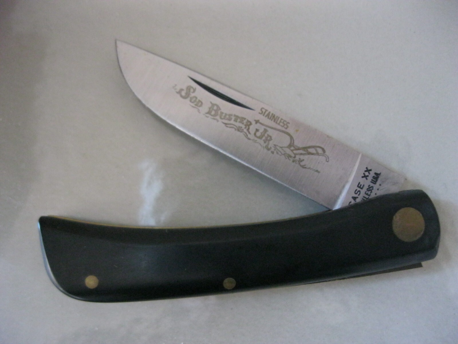 Vtg Case XX Sodbuster Jr Knife 2137 SS 6 Dot Black Single Blade | eBay