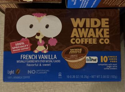 Wide Awake Coffee Pods 10-Pk French Vanilla Light Roast, K Single Cup ...