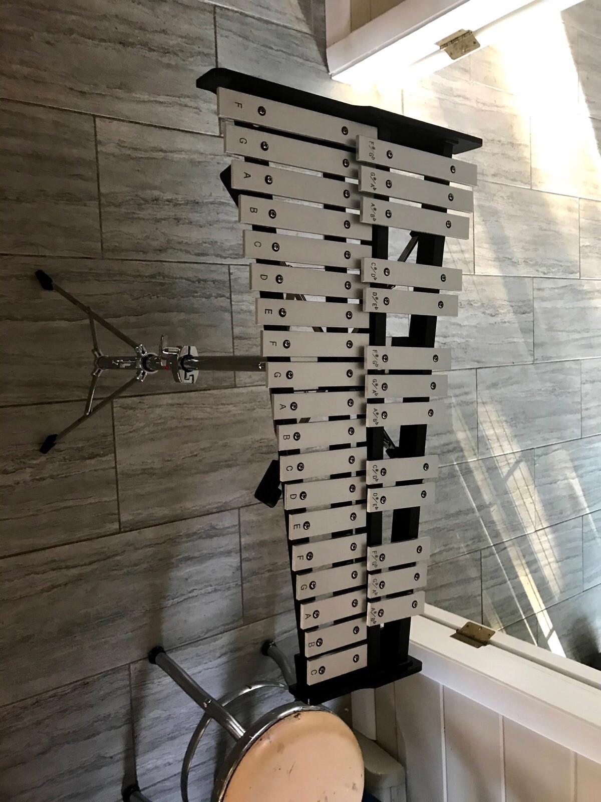 LUDWIG XYLOPHONE MALLET PERCUSSION 32 KEYS AND PRACTICE PAD WITH STAND ...