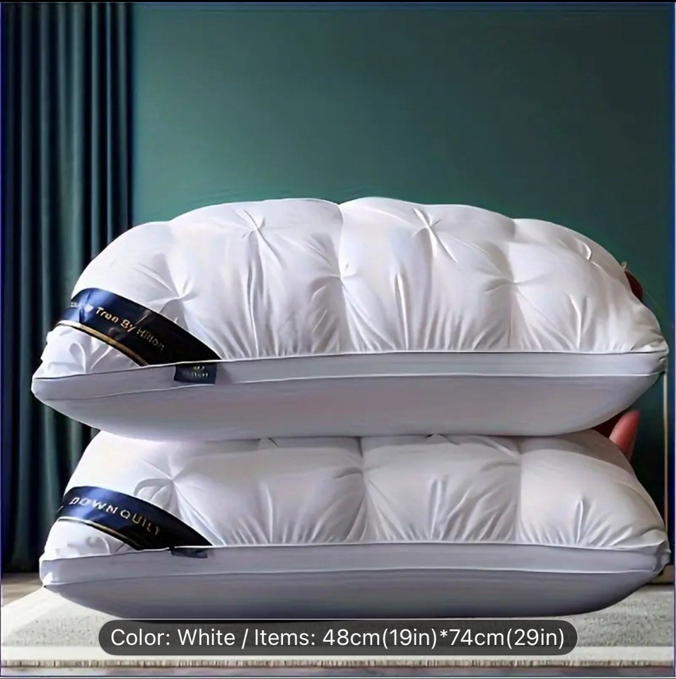 Luxury Hotel Quality Pillow Deep Sleep Neck Support Non-Collapse Core ...