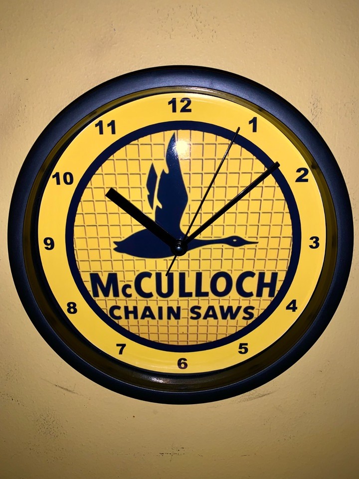 McCulloch Duck Logo Chainsaws Hardware Store Garage Clock Advertising ...