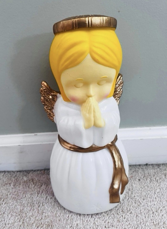 Holiday Time Angel Blow Mold 11" Tabletop Light Up Indoor Praying ...