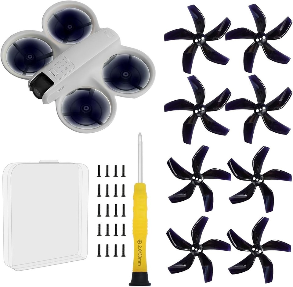 Colorful Replacement Propellers Set for DJI NEO - With Screws and Tools ...