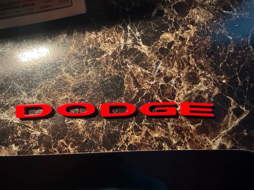 Dodge Challenger Raised Rear Deck Letters Red Laser Cut | eBay