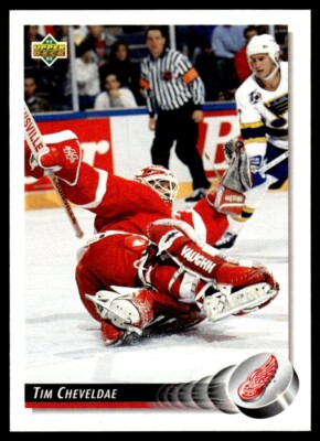 1992-93 Upper Deck #197B Tim Cheveldae Detroit Red Wings | eBay