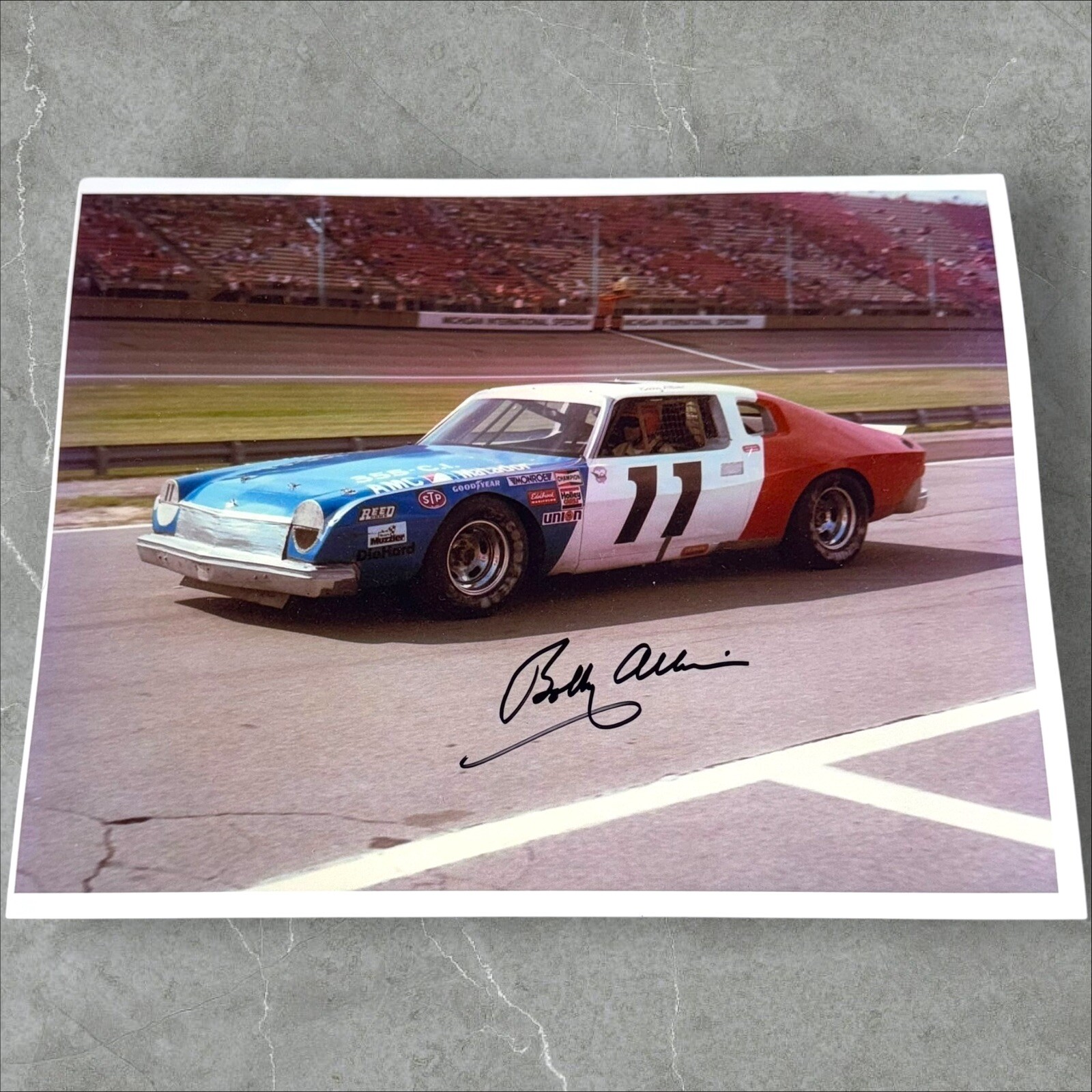 Bobby Allison NASCAR CHAMP HOF signed photo AMC MATADOR #11 VINTAGE ...