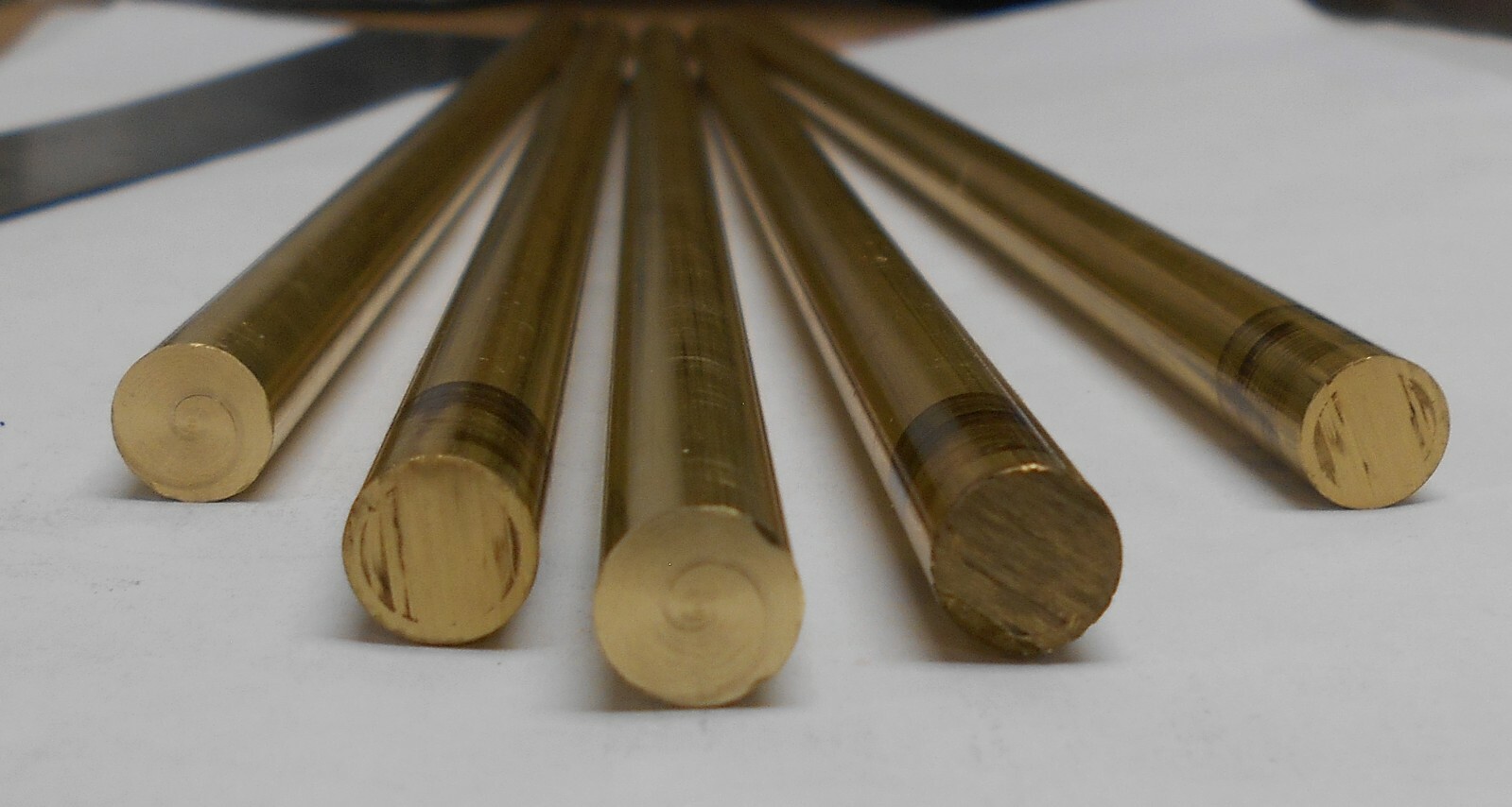 (5) Pieces 360 SOLID BRASS round stock 3/8" (0.375) 11" RND rod ...