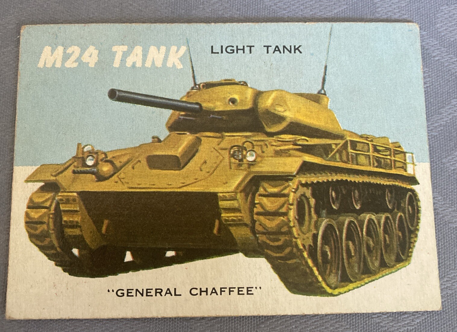 1954 Topps World on Wheels #42 M24 Light Tank General Chaffee EX | eBay