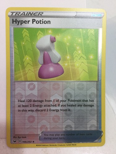 POKEMON 1x HYPER POTION 166/202 REVERSE HOLO CARD SUN & MOON NM/MINT | eBay