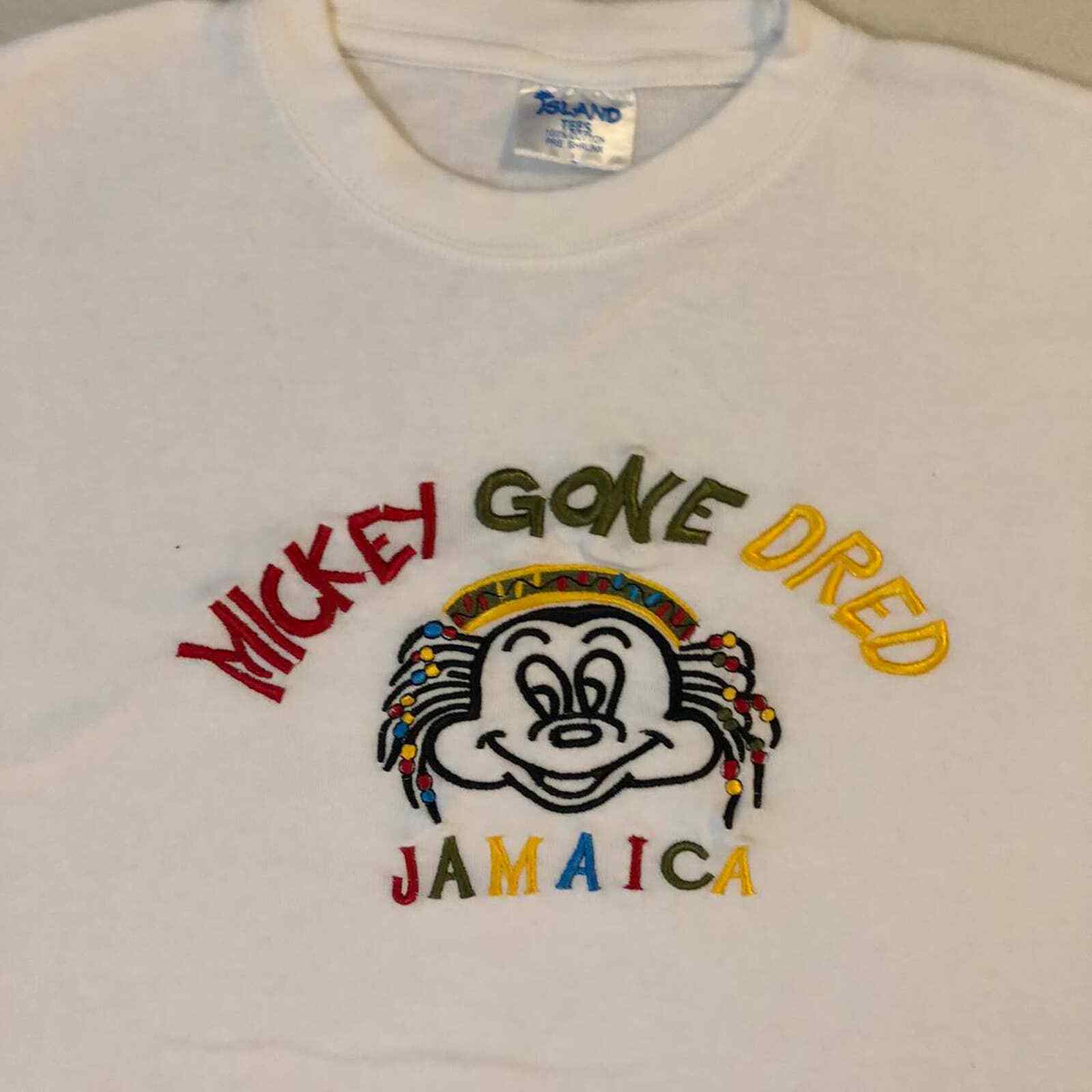 Vintage embroidered 90s Rasta Jamaican mickey Disney … - Gem