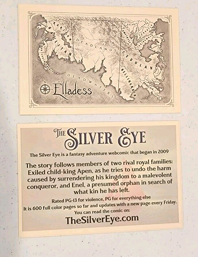 The Silver Eye Webcomic Double-Sided Map and Blurb Card | eBay