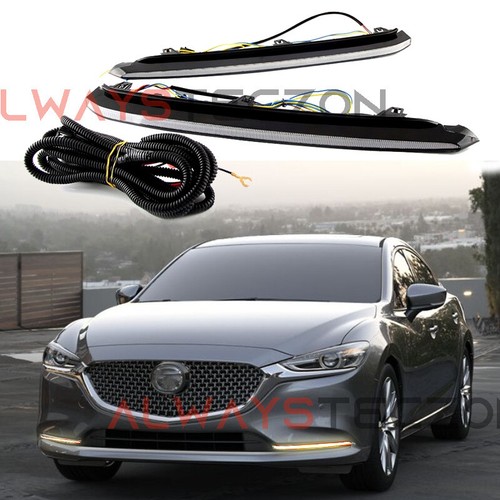 LED DRL Daytime Running Light Dynamic Turn Signal For Mazda 6 Atenza ...
