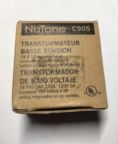 NuTone C905 Low Voltage Transformer 16V 10VA 120V New In Box | eBay