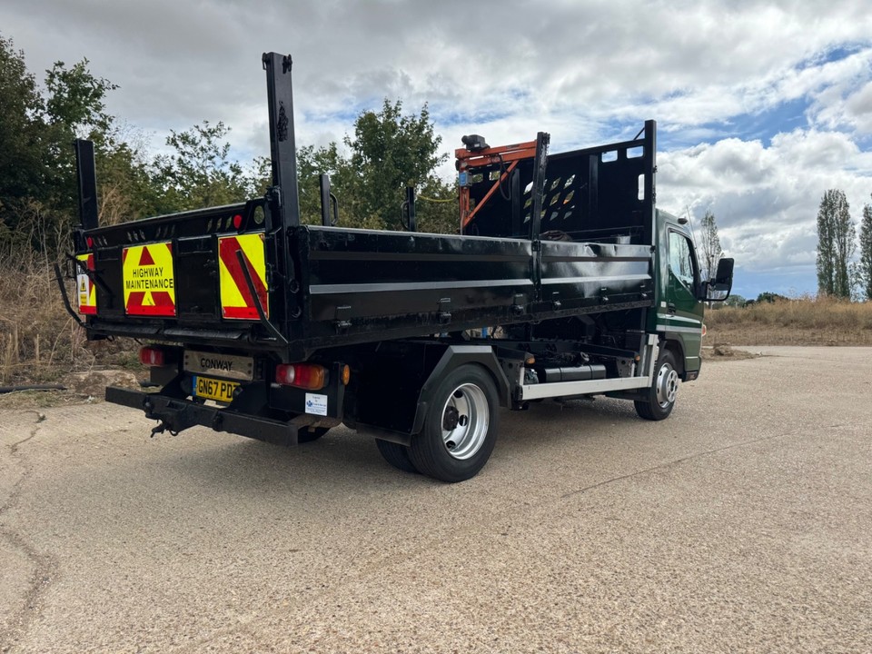 2018 67 reg Mitsubishi Fuso 7C15 EURO6 ULEZ 7.5TON TIPPER CRANE TRUCK ...