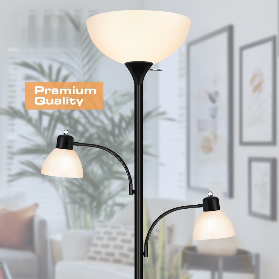 Luvkczc Floor Lamps for Living Room, 72" Tall Torchiere Large, Black ...