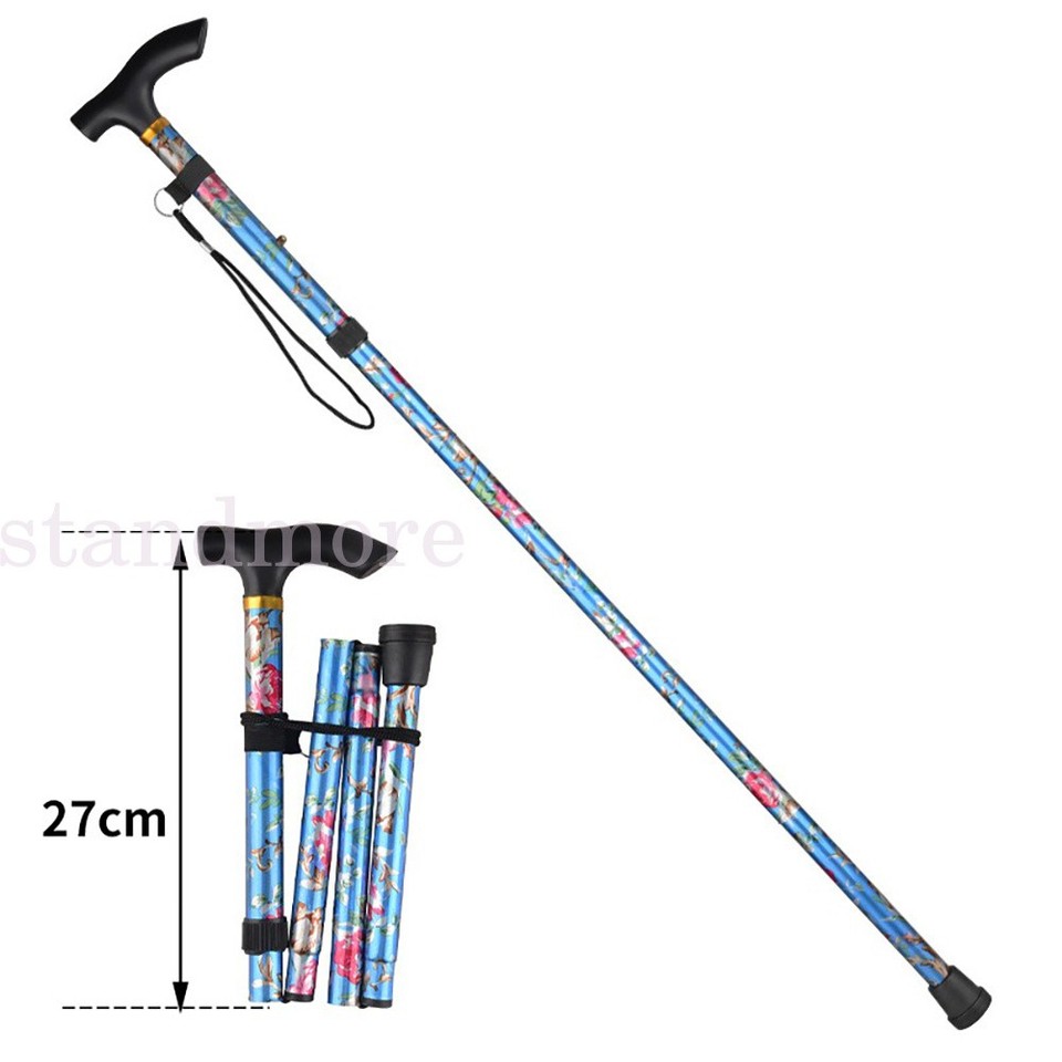 Walking Stick Easy Fold Adjustable Cane Lightweight Mobility ...