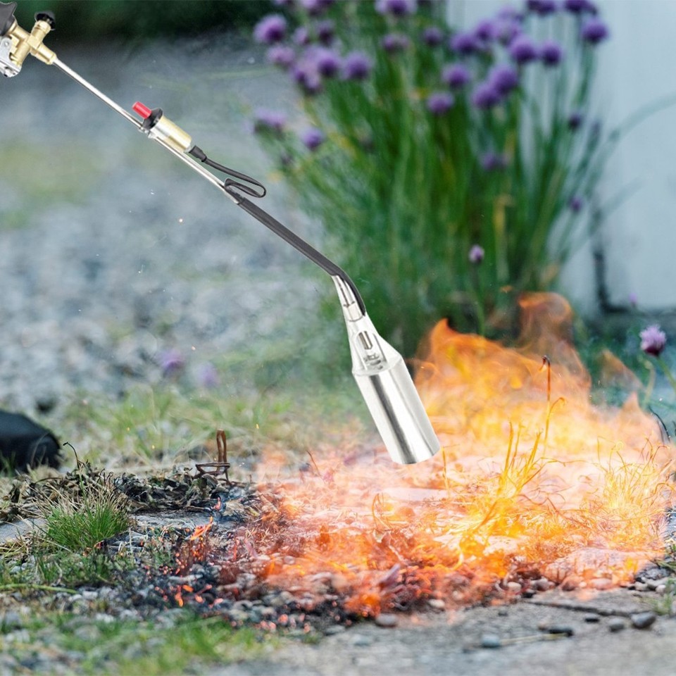340,000 BTU Gas Propane Weed Burner Torch Flame Thrower with 2m Hose ...
