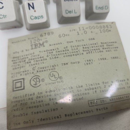 IBM 6789 Replacement Key Typewriter Keyboard Full Set Spare Keys [1988 ...
