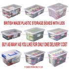 NEW British Made TML Clear Plastic Storage Box Boxes or Clear Lids 13 ...