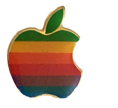 Vintage Apple Computer Rainbow Logo Lapel Pin 1980s Tie Tack A488 | eBay