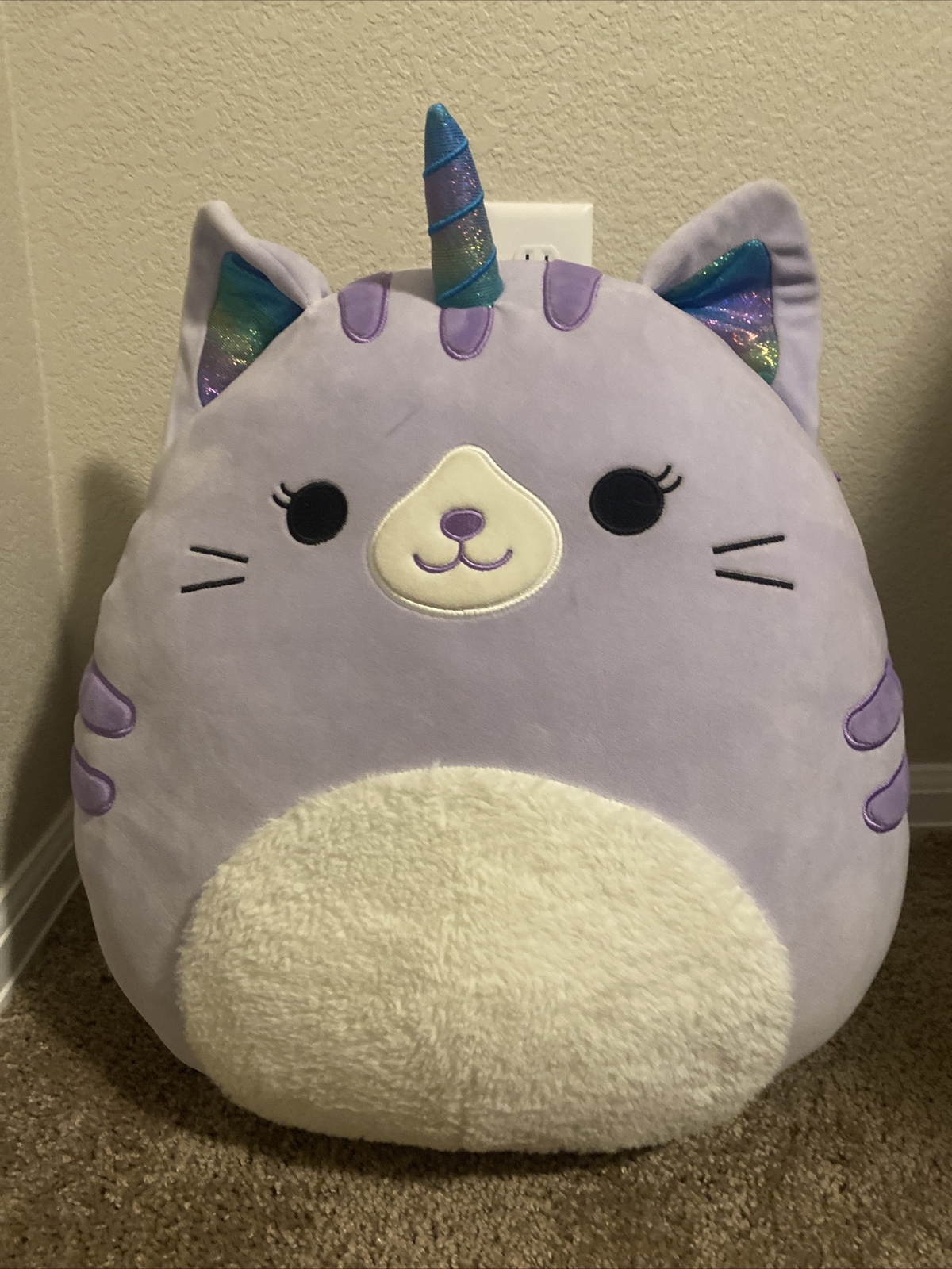 Squishmallow Caticorn Analea Purple Tabby Cat-Unicorn 18" Kellytoy Plush RARE 734689406753 | eBay