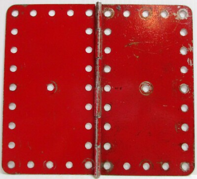 Meccano - 198 Hinged Flat Plate Mid Red - Original - Used Few Marks ...