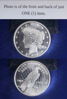 Peace Dollar 1 Troy Oz 999 Fine Silver Proof Round 241664 | eBay