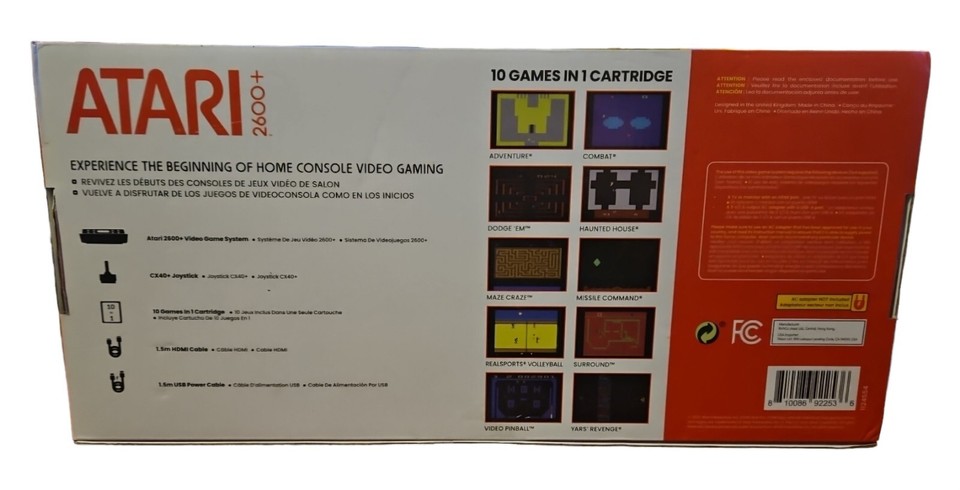 ATARI 2600 + HDMI Retro Game Console 2023 - 10 Games Cartridge Atari ...