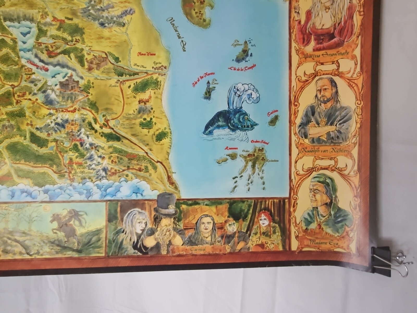 VINTAGE RAVENLOFT LAND OF THE MISTS PROMO POSTER MAP RARE AD&D 2ND ...