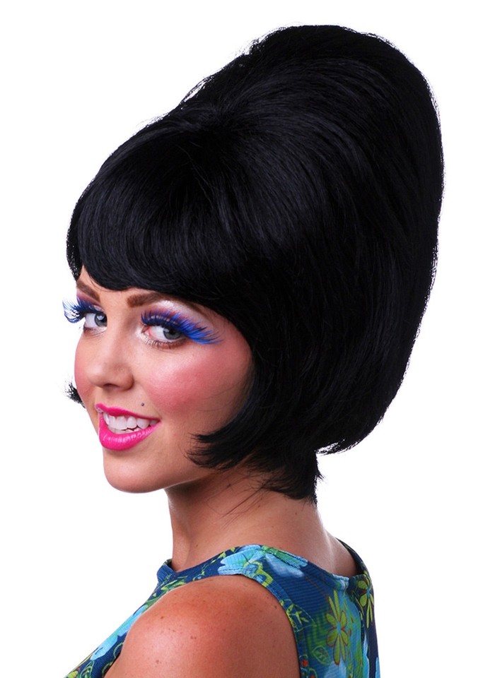 60's BEEHIVE Hairspray Theatrical Costume Wig Adult Blonde Black Brown ...