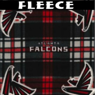 NFL Atlanta Falcons Plaid 14717-D Fleece Fabric by the Yard | eBay
