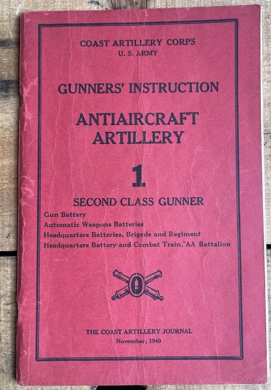 WWII 1940 US Army COAST ARTILLERY CORPS Anti Aircraft Gunners ...