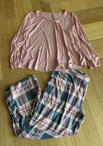 Soma Cool Nights Pajama Set - All Clad In Plaid Gray -Size XXL- New ...