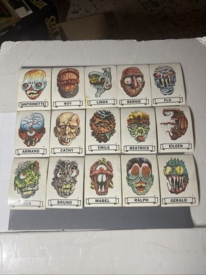 15 1966 Topps Ugly Monster Sticker With Names On Them | eBay