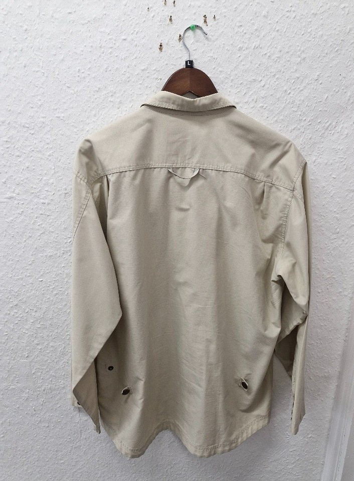 LUNDHAGS MENS BEIGE FULL ZIP SHACKET UK L- CG B12 | eBay UK