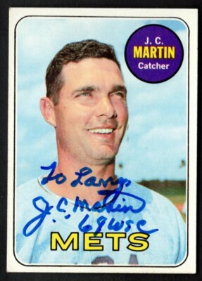1969 Topps J.C. Martin Card #112 Autograph Signed Mets *Personalized | eBay
