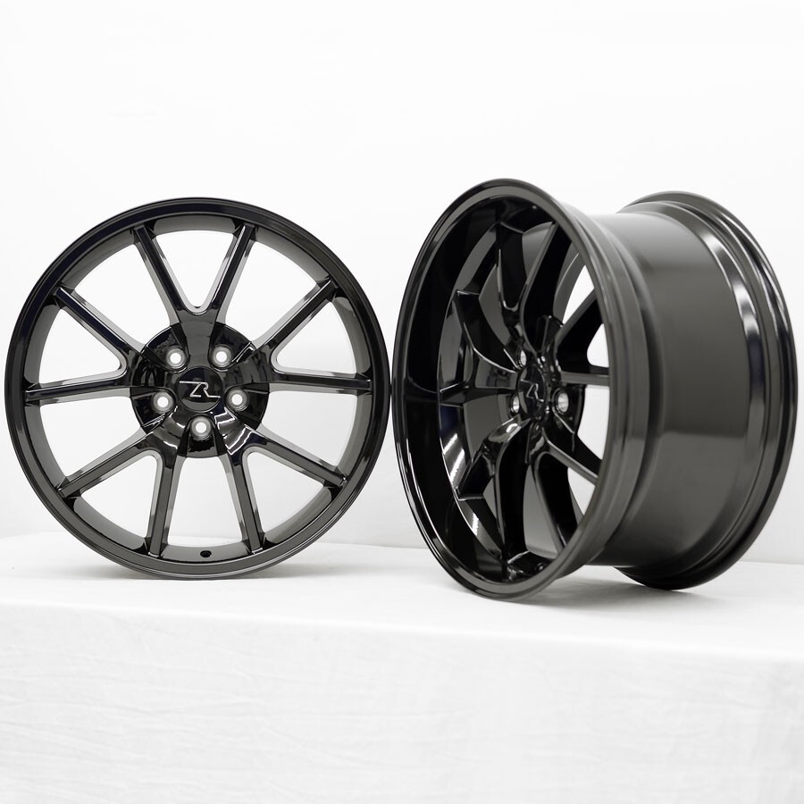 20" Gloss Black FR500 style Wheels 20x8.5 20x10 staggered 5X114.3 ...