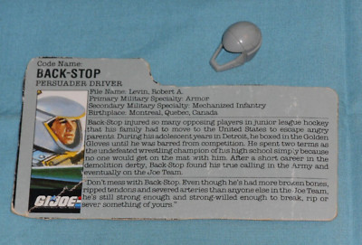 GI G.I. Joe gijoe BACKSTOP HELMET + FILE CARD LOT weapons parts | eBay