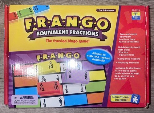Frango Fractions - The Fraction Bingo Game COMPLETE Equivalent Math ...
