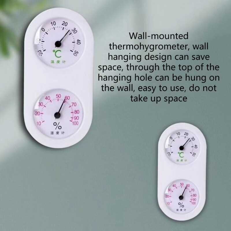 2 in 1 Hygrometer Wall-mounted Temperature Humidity Meter for Home | eBay
