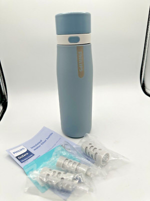 Philips GoZero Insulated Filtration Water Bottle With Filters 18.6 OZ ...