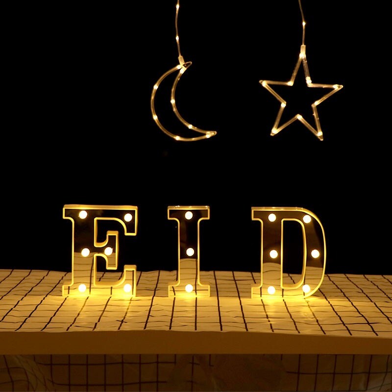 Ramadan LED Sign Lights Decorations Eid Kareem Mubarak Lights Boxes ...