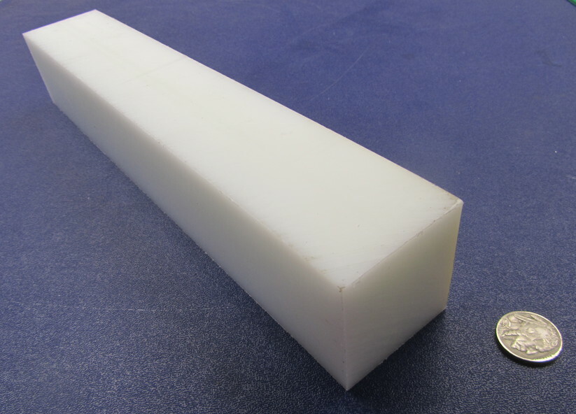 Hdpe White Square Bar 2.0" Thick x 2.0" Wide x 12" Long | eBay