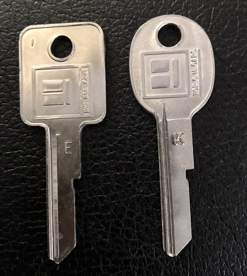 GM Key Blank Set, E & K Keyway, NOS | eBay