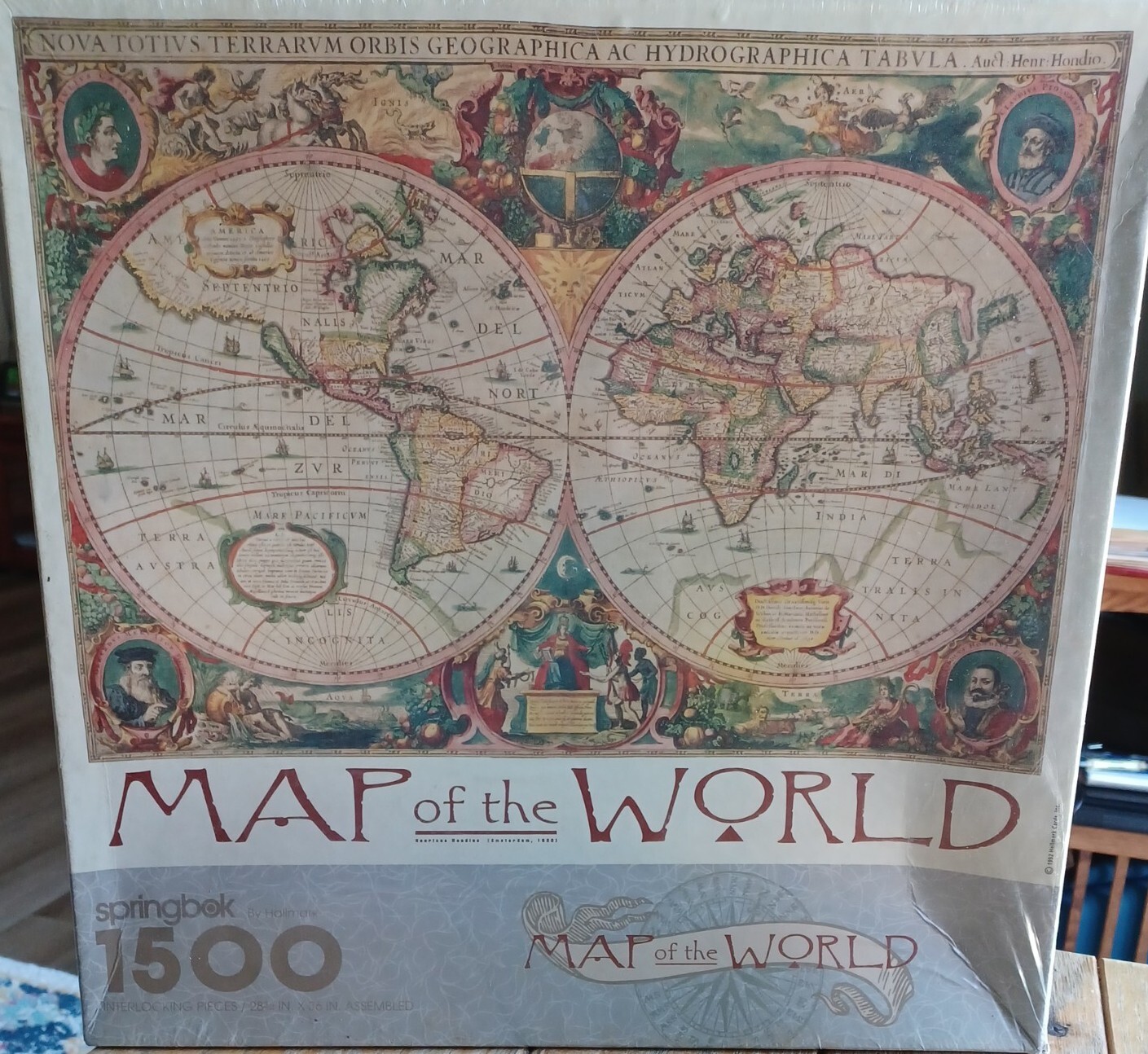 Vintage 1992 Hallmark Springbok Map Of World 1500 Piece Puzzle New | eBay