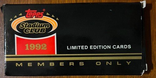 1992 Topps Stadium Club Limited Edition Cards / Members Only | eBay
