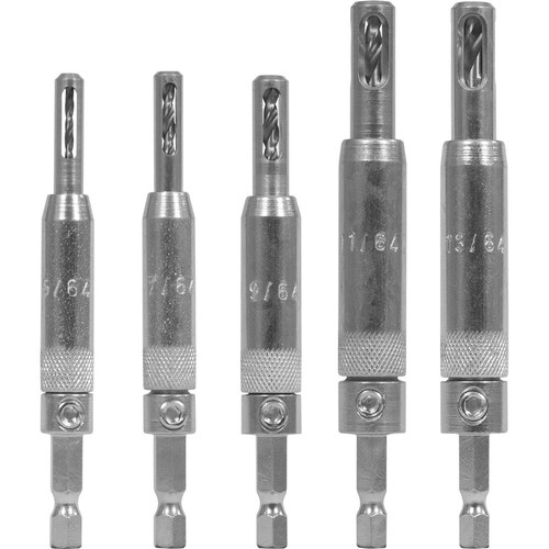 Tools 5pc Self Centering Hinge Drill Bit Set, Spring Loaded. Proudly ...