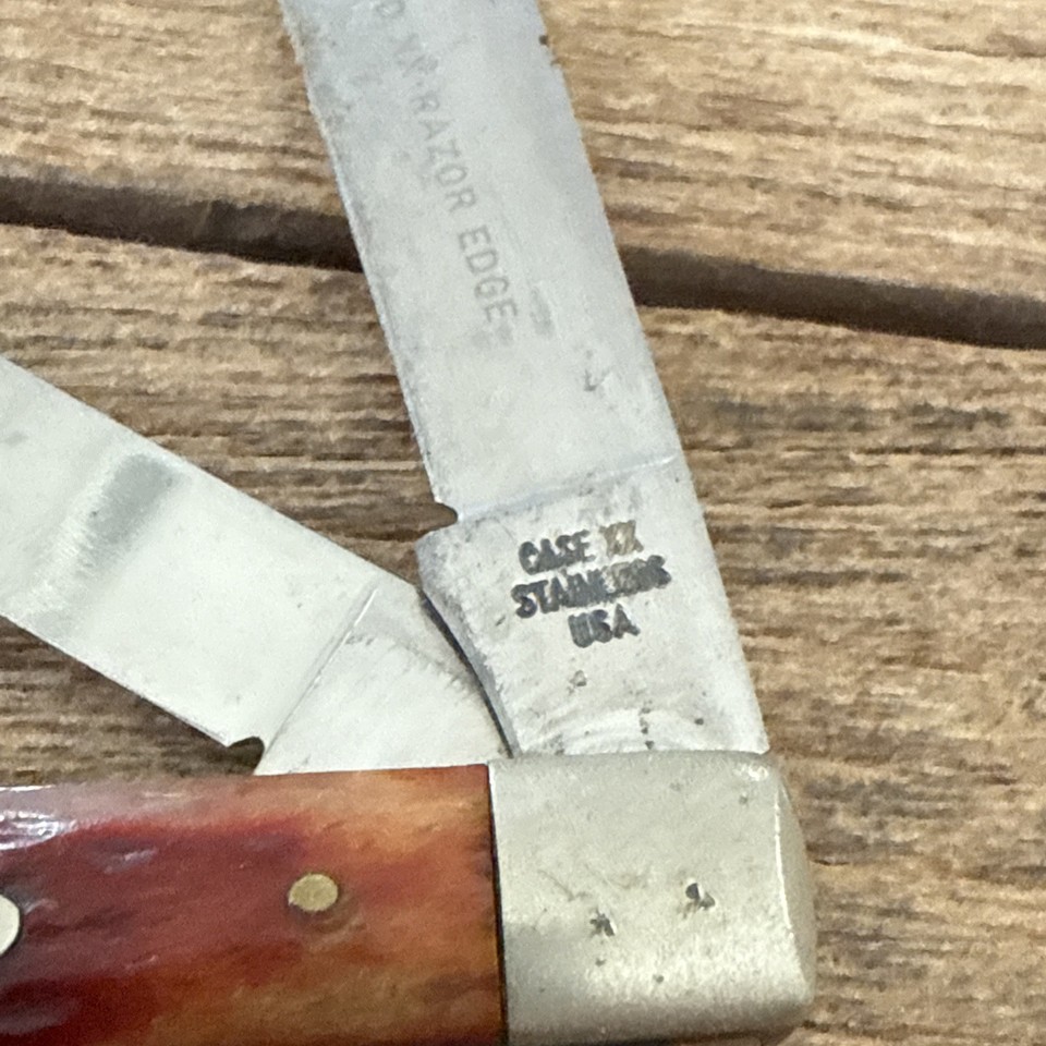 USA ERA 65-69 Case XX USA 62048 SP Pretty Red Bone Slimline Trapper ...